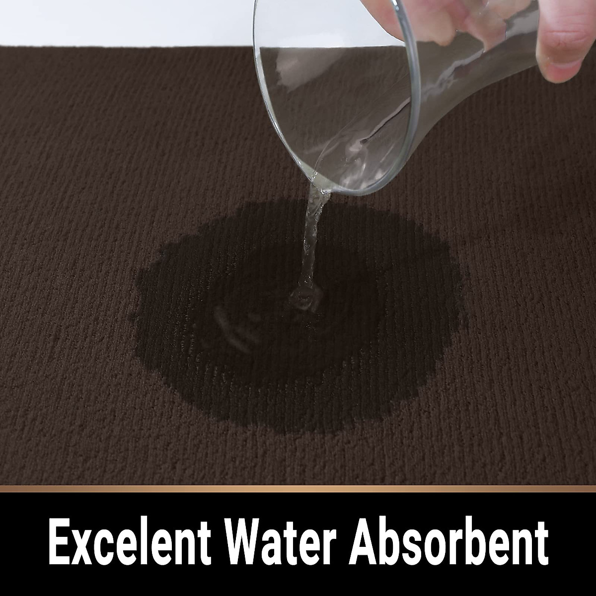 MAYSHINE Memory Foam Non Slip Anti Fatigue Bath Mat | Thick Absorbent Plush Velvet Bathroom Rug - Machine Washable, 17x24, Red