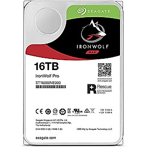 Seagate IronWolf Pro ST16000NE000 16 TB Hard Drive - 3.5" Internal - SATA (SATA/600) (Renewed)