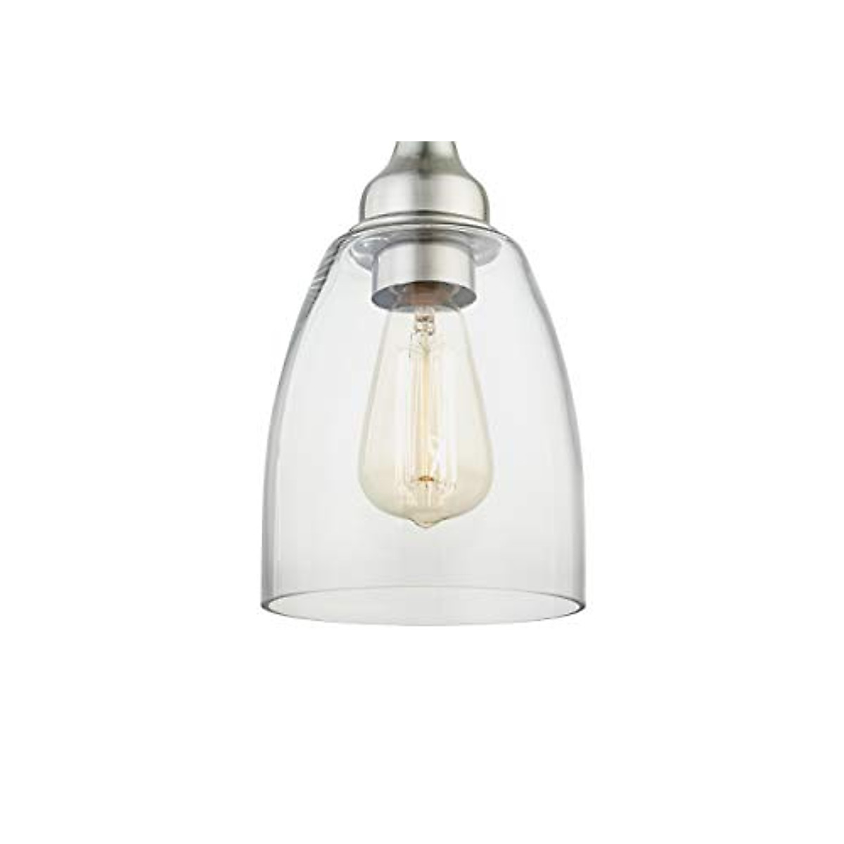 WISBEAM Pendant Lighting Fixture, Hanging Ceiling Lights with E26 Medium Base Max. 60 Watts, ETL Rated, Bulbs not Included, Nickel, 2-Pack