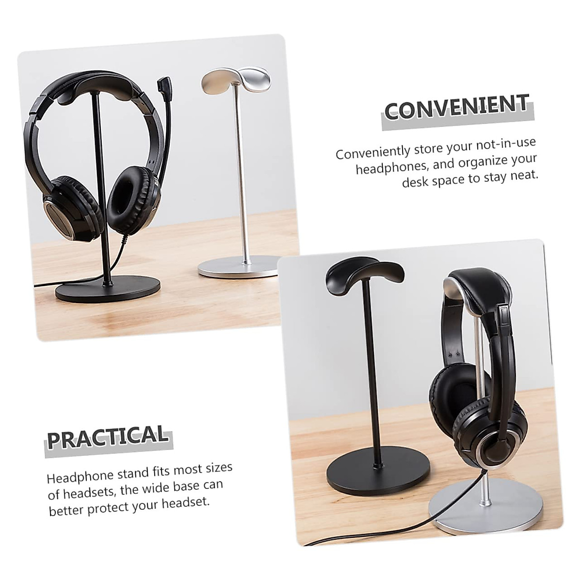 Parliky Headphone Stand Headphone Holder Computer Holder Desktop Computer Stand Gaming Accessories Headphone Display Stand Computer Accessories Aluminum Alloy Headset Organizer