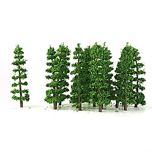 NUOLUX 20pcs Model Tree 1:100 9cm Plastic Fir Trees Model Train Scenery Landscape1