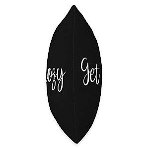 Get Cozy Pillow Get Cozy Decorative Black and White Throw Pillow, 18x18, Multicolor