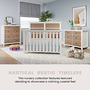 Child Craft Ocean Grove 4-in-1 Convertible Crib, Converts from Crib to Toddler Bed, Day Bed and Full Bed