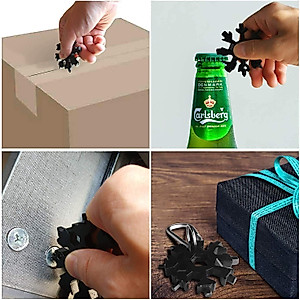 Snowflake Multi-Tool Stainless Steel Snowflake Keychain Tool 18-in-1 Incredible Tool Snowflake Screwdriver Tactical Tool for Outdoor Camping