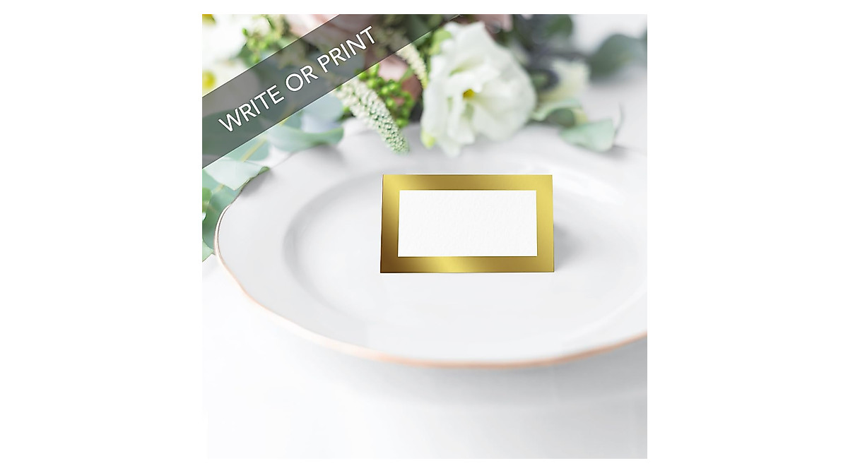 Elegant Gold Place Cards - 20 Pack for Any Occasion
