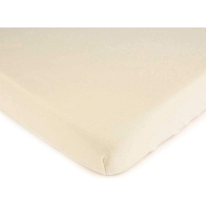 SheetWorld Fitted 100% Cotton Jersey Bassinet Sheet 15 x 33, Organic Ivory, Made in USA