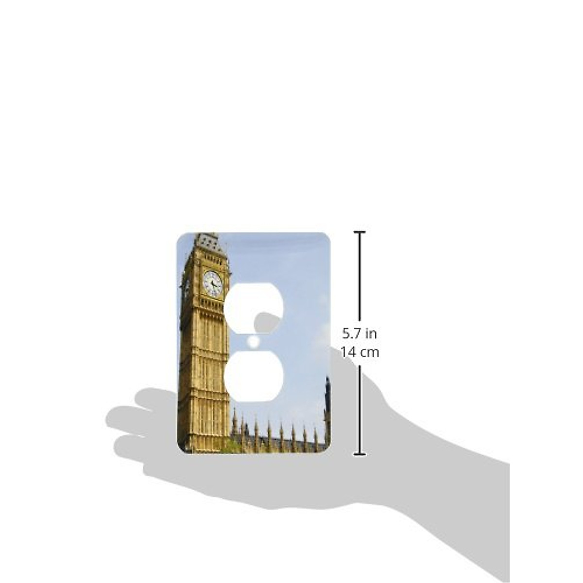 3dRose lsp_82737_6 England, London, Big Ben Clock Tower Eu33 Cmi0303 Cindy Miller Hopkins 2 Plug Outlet Cover