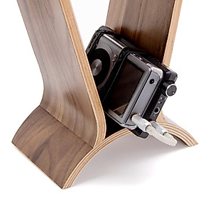 ZLASS Headphone Stand Classic Wooden Headphone Headset Stand Walnut Solid Wood Hanger Headset Display Gaming Headphone Display（Arch Bridge Type） PC Gaming Headset Stand
