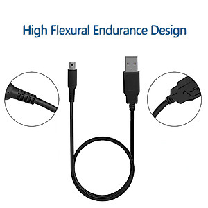 Hukado 2 Pack 4 Feet NTD3DS USB Charger Cable, Play and Charge Power Charging Cord Compatible with NTD DSi, DSi XL, 2DS, 3DS, 3DS XL, New 3DS XL