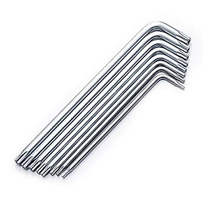 Sata 8-Piece Tamperproof Long Arm Torx Key Set with Precision-Formed Chamfered Tips, held in an Impact-Resistant Carrying Caddy - ST09701