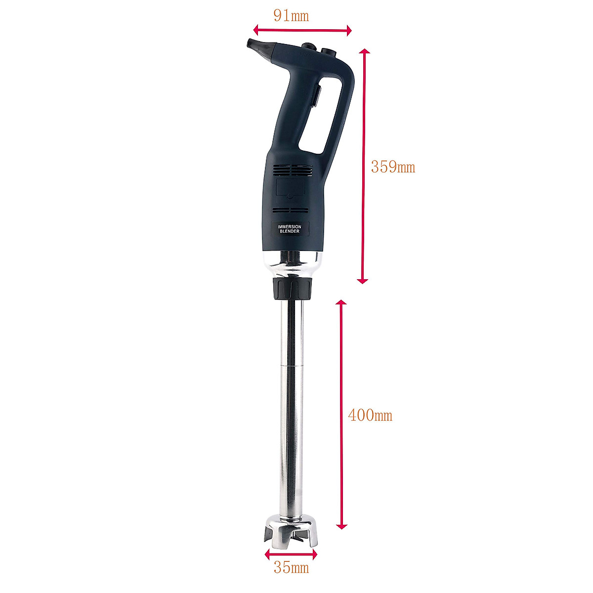 Li Bai 16'' Heavy Duty Big Immersion Blender Speed Control for Restaurant Commercial Mixer Electric 500W Removable Shaft 2500rpm to 15000rpm 6 month warranty