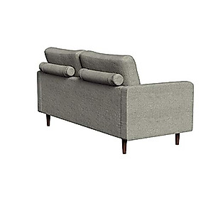 Amazon Brand – Rivet Cove Mid-Century Modern Tufted Apartment Sofa, 72"W, Light Grey