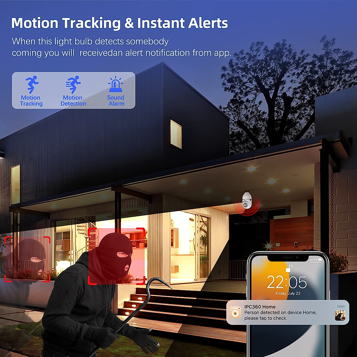 2PCS Upgrade 10x Hybrid Zoom Bul B Camera, 2MP PTZ Wireless Security Camera Outdoor Dual Lens Dome Surveillance Camera 2.4G WiFi Security Camera, Auto Tracking, Color Night Vision, 2-Way Audio