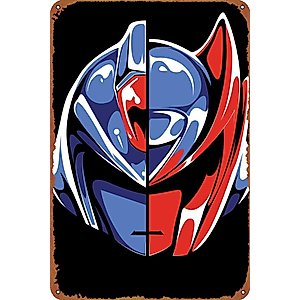 Megaman and Zero Metal Tin Logo Home Coffee Wall Decorative 8x12 inches INCH