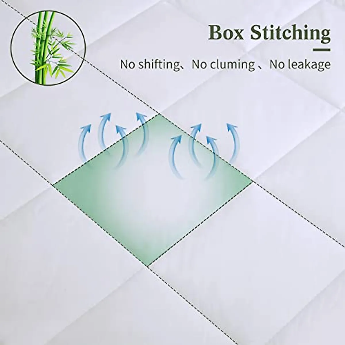 LAVANCE 100% Viscose Made from Bamboo Comforter Queen Size Lightweight Silky Down Alternative Duvet Insert All Season Soft Comforter - White, 90x90 Inches