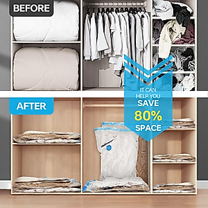 AKLL7S Vacuum Storage Bags with Electric Air Pump, 12 Pack Space Saver Bags(3 Jumbo, 3 Large, 3 Medium, 3 Small) Vacuum Seal Bags for Clothing, Comforters, Blankets, Travel(Hand Pump Included)