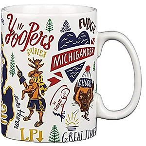 Primitives by Kathy 33553 Stoneware, Coffee Mug, Michigan