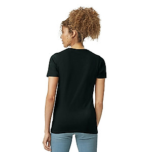Gildan Women's Softstyle Cotton T-Shirt, Style G64000L, Multipack, Black (2-Pack), Medium