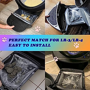 100Pack Litter Box Liner Bags for all Litter Box Automated, Waste Drawer Liner, 9-11 Gallons Liner Bags Custom Compatible with Litter Box Robot