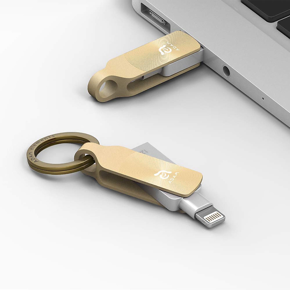 iKlips Duo+ Apple Lightning Flash Drive 128GB Gold
