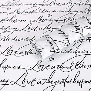 Letter Flower Gift Wrapping Tissue Paper 28pcs Shoes Gift Clothes Packing Craft Paper Christmas Valentine's Day Wedding Bridal Shower DIY Decoration 20×28 inch (Color 1, 20×28 inch (28 Sheets/Bag))