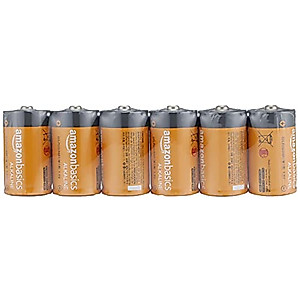 Amazon Basics 12 Pack D Cell All-Purpose Alkaline Batteries, Easy to Open Value Pack