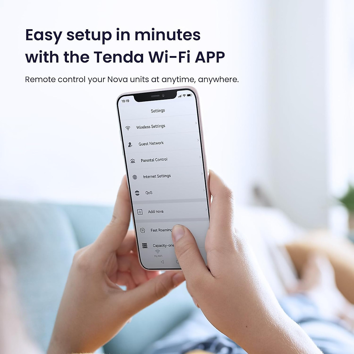 Tenda Nova Mesh WiFi System - Covers 3500 sq.ft - AC1200 Dual-Band Mesh Network for Home Internet - Parental Control - 3-Pack