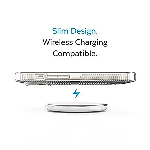 Speck Clear iPhone 14 & iPhone 13 Case - Drop Protection, Scratch Resistant & Anti-Yellowing Dual Layer Case for iPhone 14 & iPhone 13 Case for 6.1 inch Model - Clear/Clear GemShell