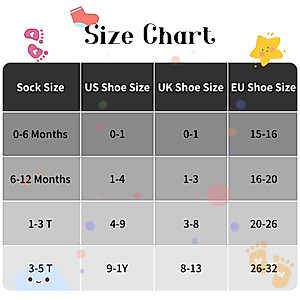Kepairtia 12 Pair Toddler Socks with Grips Non-skid Baby Boys Girls Kids Cotton Socks