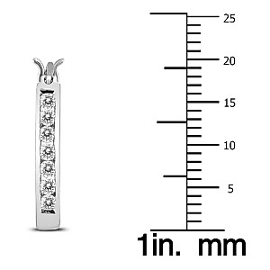 Certified 1/2 Carat TW Diamond Hoop Earrings in 10k White Gold (K-L Color, I2-I3 Clarity)