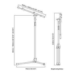 Tama Iron Works Tour MS456BK - Telescoping Boom Mic Stand