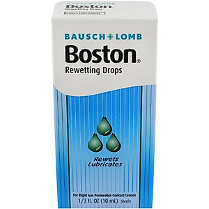 Bausch+Lomb Rewetting Drops for Rigid Gas Permeable Contact Lenses, 1/3-Ounce Bottles (Pack of 3)