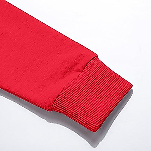 Kids Baby Boy Girl Crewneck Long Sleeve Pullover Top Cotton Infant Lightweight Pullover T Shirt Top Festival Clothes Red