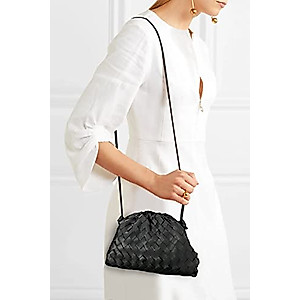 Woven Dumpling Bag for Women Clutch Purses, Cloud Crossbody Handbag Soft Shoulder Bag