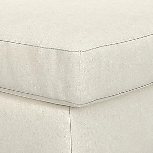 SIMPLIHOME Charlie Left-Facing Sectional Sofa in 100% Recycled Polyester Tightly Woven Performance Fabric, Cream, 122-inches Wide, Handcrafted Contemporary Style L-Shaped Couch with Chaise