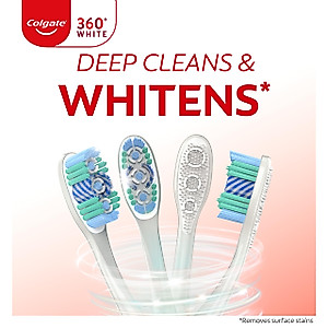 Colgate 360 Optic White Full Head Toothbrush, Medium