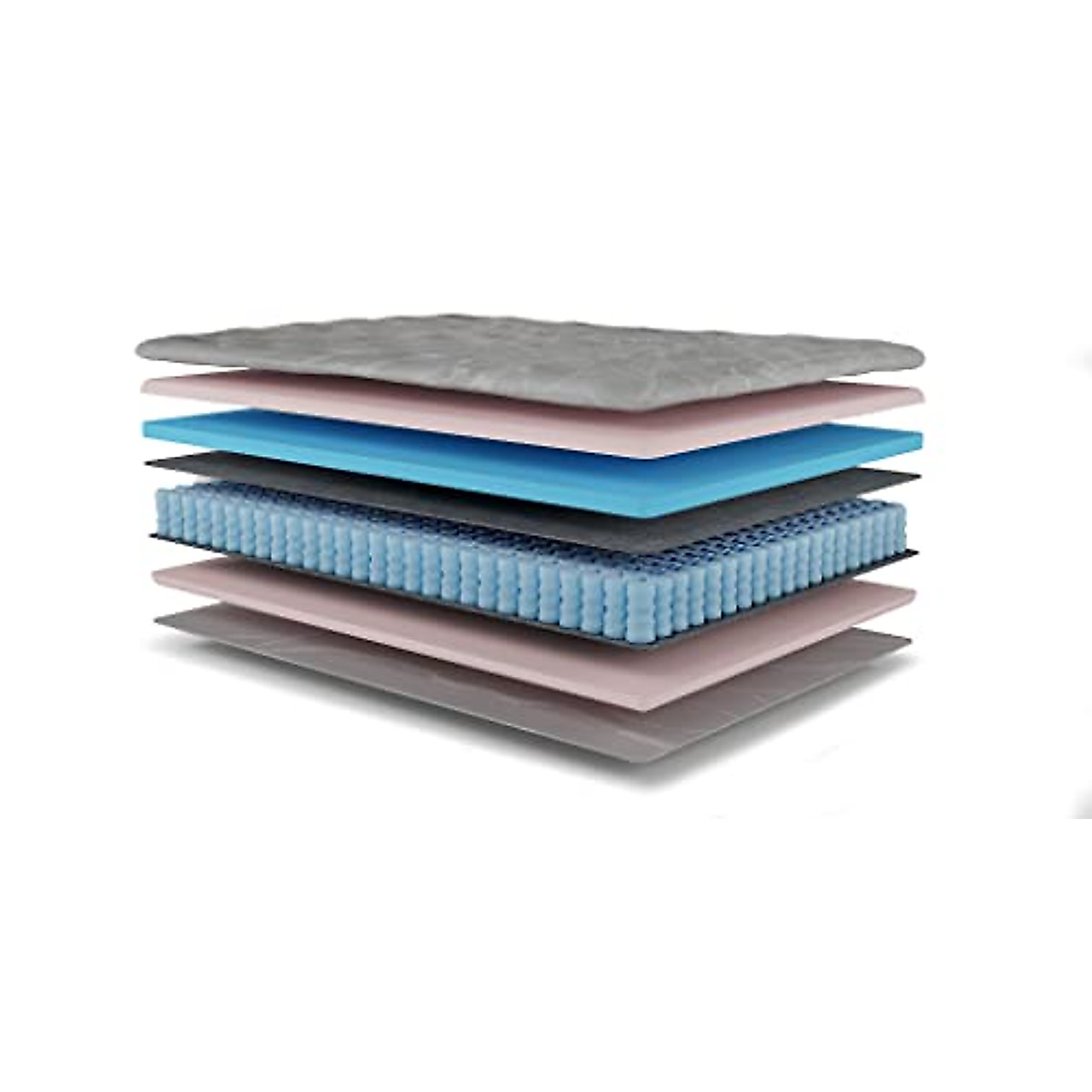 Mattress America Frost 13 Inch Hybrid Pocket Coil Pillow Top Mattress Gel Infused Memory Foam (Queen)