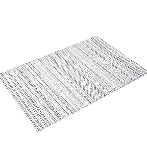 RUGSREAL Machine Washable Area Rug Boho Rug for Living Room Low Pile Non-Slip Rug Stain Resistant Area Rug for Bedroom Home Office, 8' x 10'