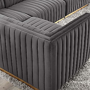 Modway Conjure Sectional, Gold Gray