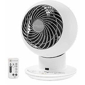 IRIS USA, Woozoo SC15T, Remote Controlled Compact Globe Oscillating Circulating Fan, White, 1 Pack