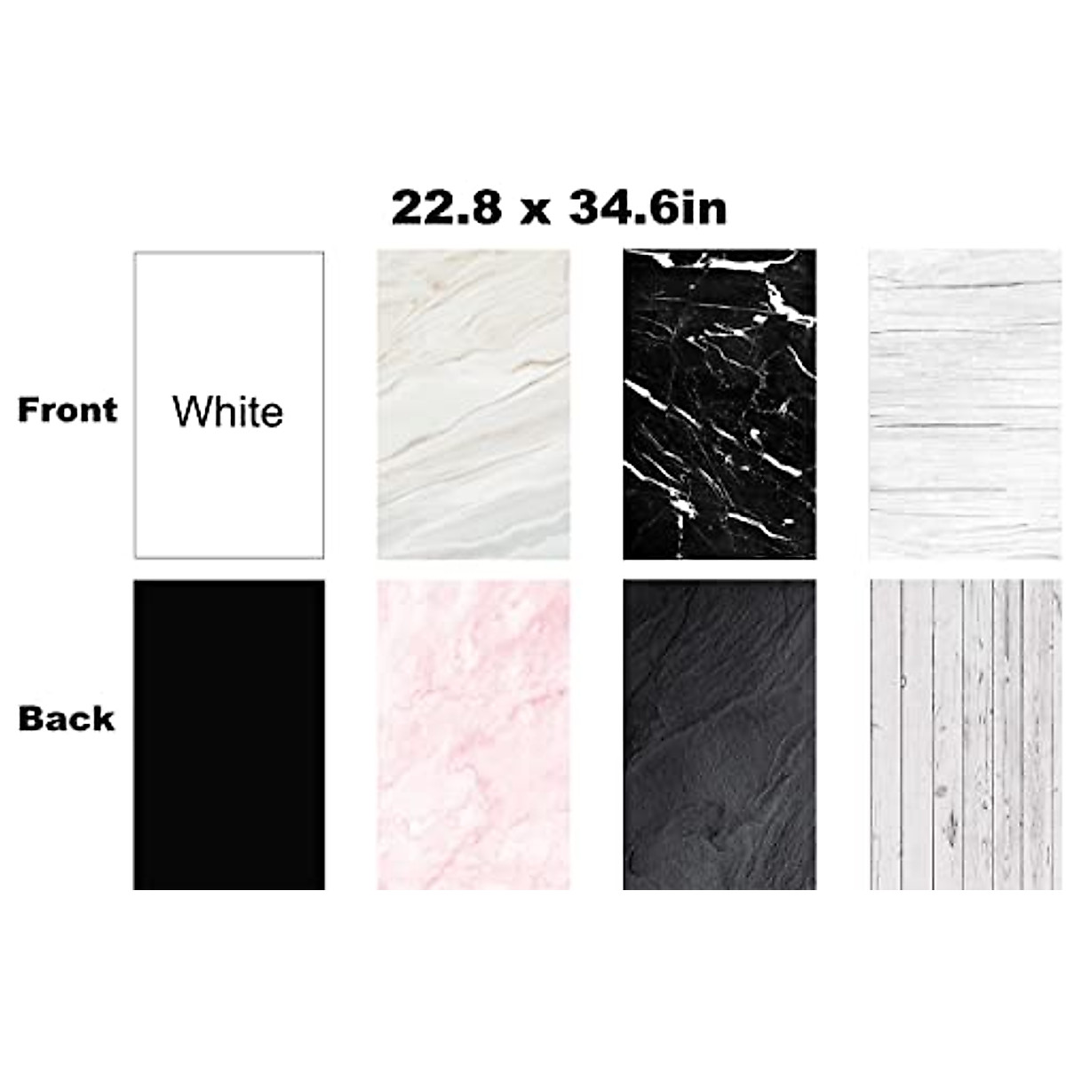 8PCS Products Photography Props with Stand Flat Pack Double-Sided Cement Wood Marble Backdrops for Food Photography or Product Photography