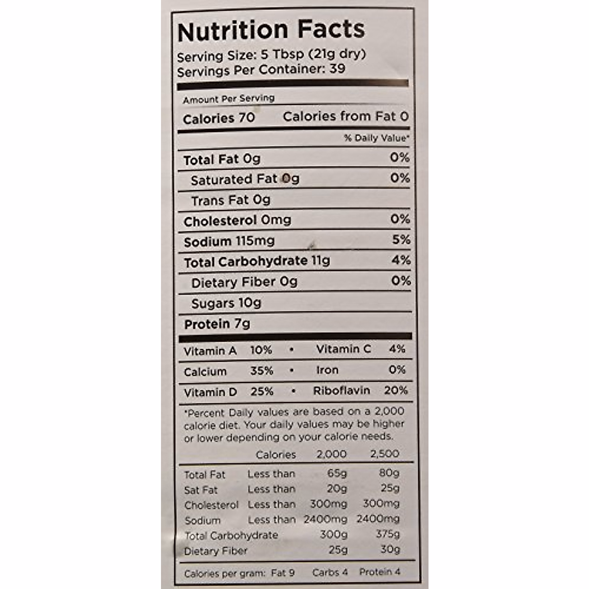 Augason Farms Country Fresh 100% Real Instant Nonfat Dry Milk, 1 lb, 13 oz.