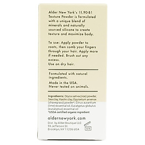 Alder New York Texture Powder- Restores Volume to Flat, Limp Hair for Body & Texture