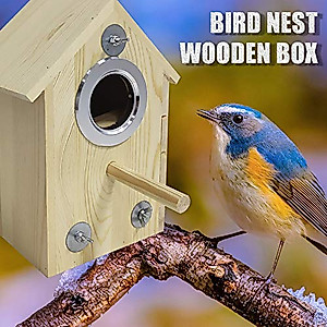 kathson Bird Nesting House，Wooden Bird Breeding Nest Parrot Breeding Mating Box for Hummingbirds Lovebirds Cockatiel Budgie Finch