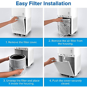 LEVOIT LV-H135 Air Purifier Replacement Filter, High-Efficiency Activated Carbon Filters Set, LV-H135-RF, 1 Pack, White