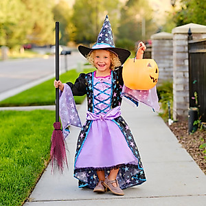DOITOOL Halloween Witch Broom Kids Witch Broomstick Props Plastic Witches Broom Halloween Decor Witches Broomstick Halloween Witch Decoration Props Witch Costume Accessories