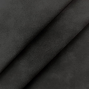 Black Soft Faux Suede Fabric 30x135cm Synthetic Faux Leather Frosted Leatherette for Handbags Wallets Sewing Crafts