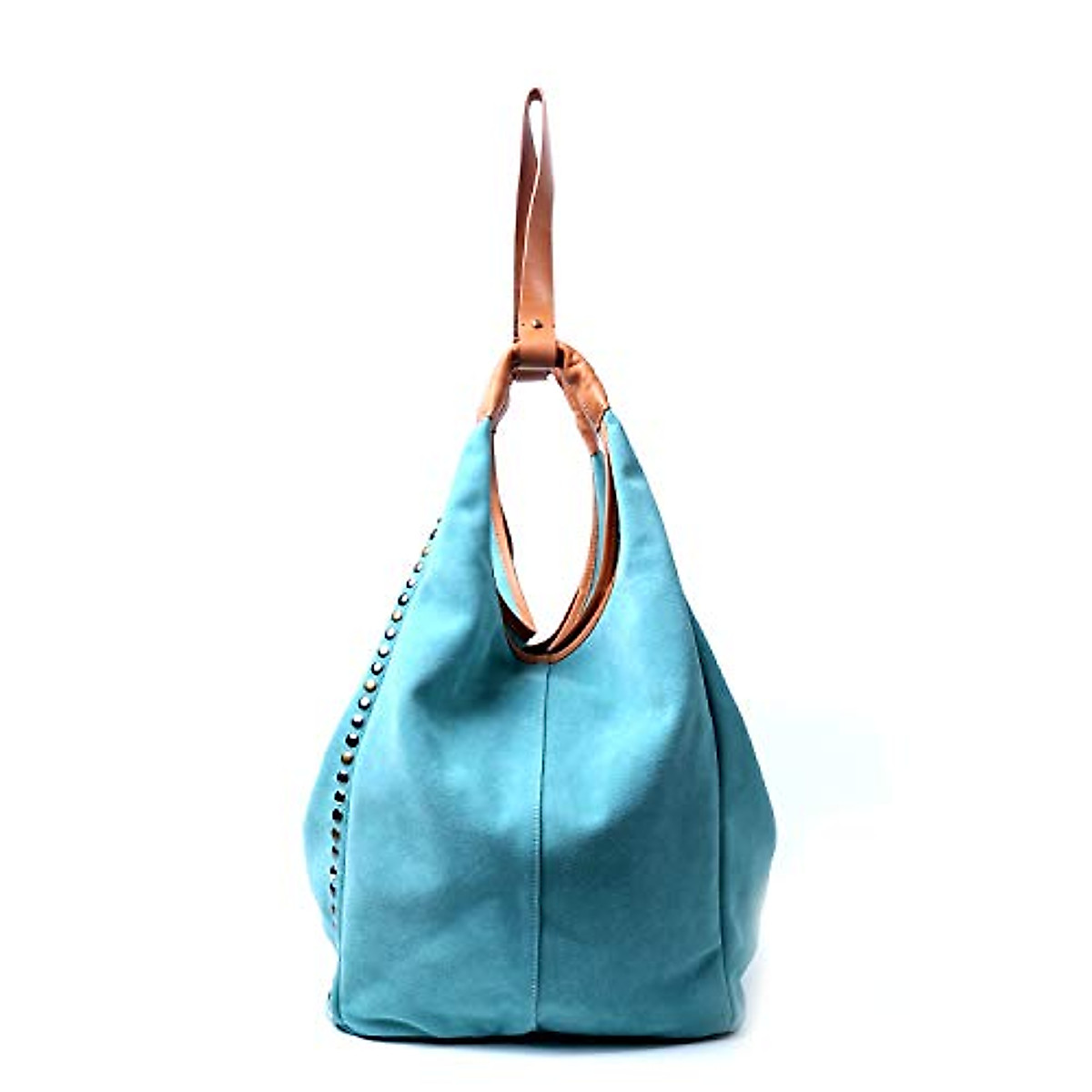OLD TREND Genuine Leather Rose Valley Hobo Bag (Aqua)