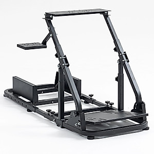 Hottoby Racing Simulator Cockpit Stand Reinforcement Bar Fit for Logitech/Thrustmaster G25 G27 G29 G920 G923 T300RS,Adjustment Sim Bracket,No Steering Wheel,HandBrake,Pedals & Seat