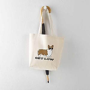 CafePress Get Low Corgi Tote Bag Canvas Tote Shopping Bag